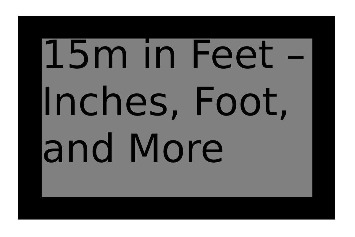 15m In Feet Inches Foot And More